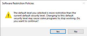 Implementing Software Restriction Policy