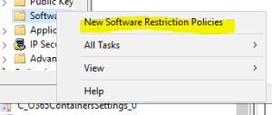 Implementing Software Restriction Policy